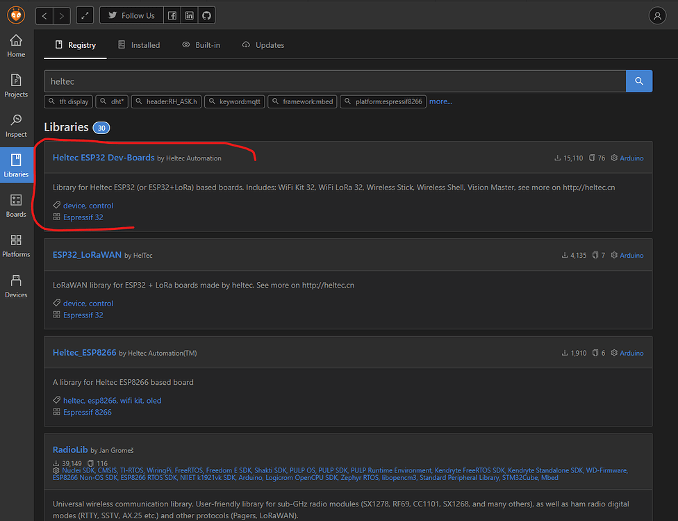 Configuring VSCode + Platformio for WiFi LoRa 32 v3 Node - Heltec Automation Technical Community