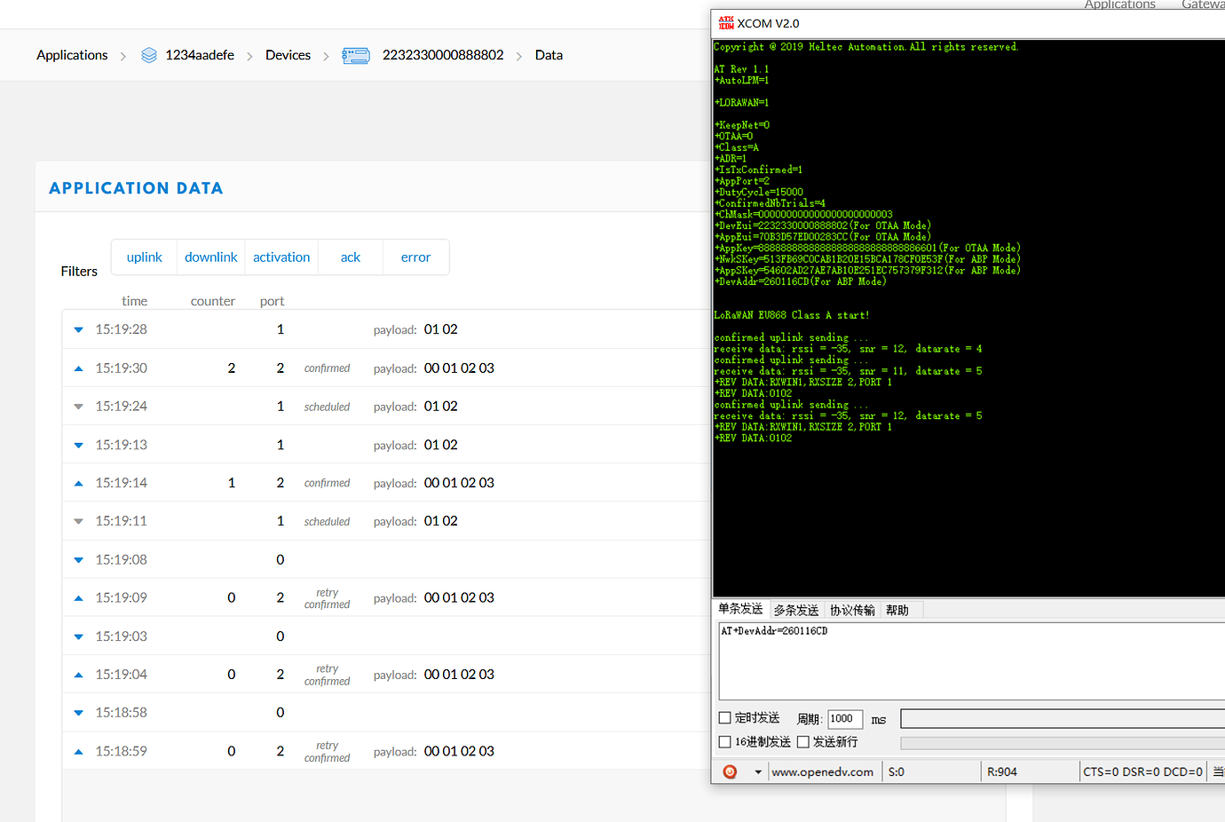 Cubecell Dev Board Htcc Ab01 From Heltec Downlink Cubecell Heltec Automation Technical